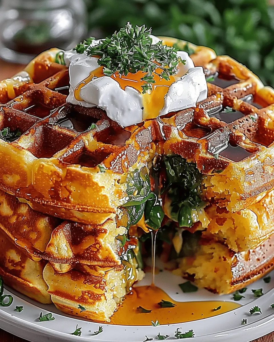Cheddar Jalapeño Cornbread Waffles